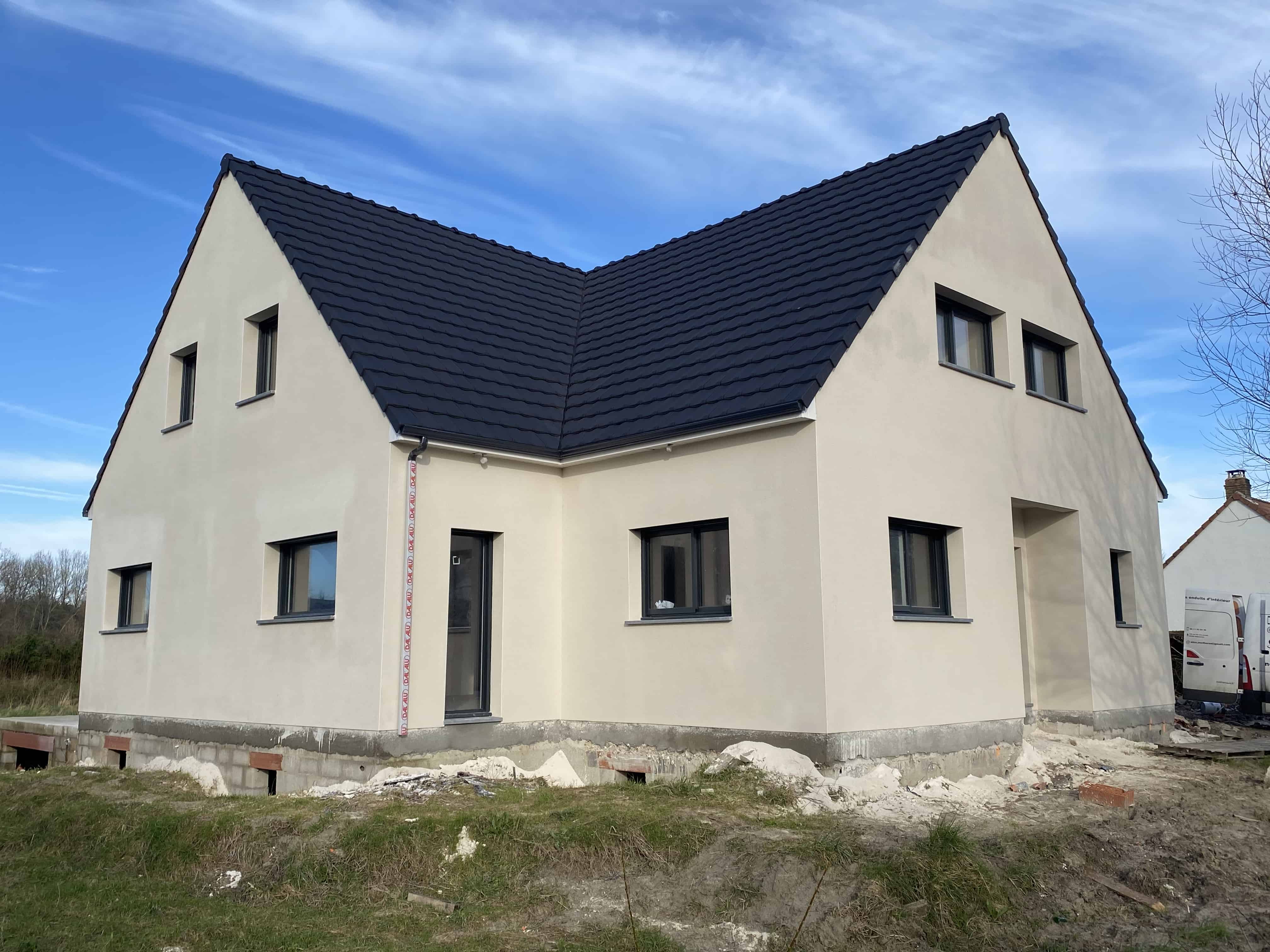 Enduit de façade sur Groffliers - Urbel - façade