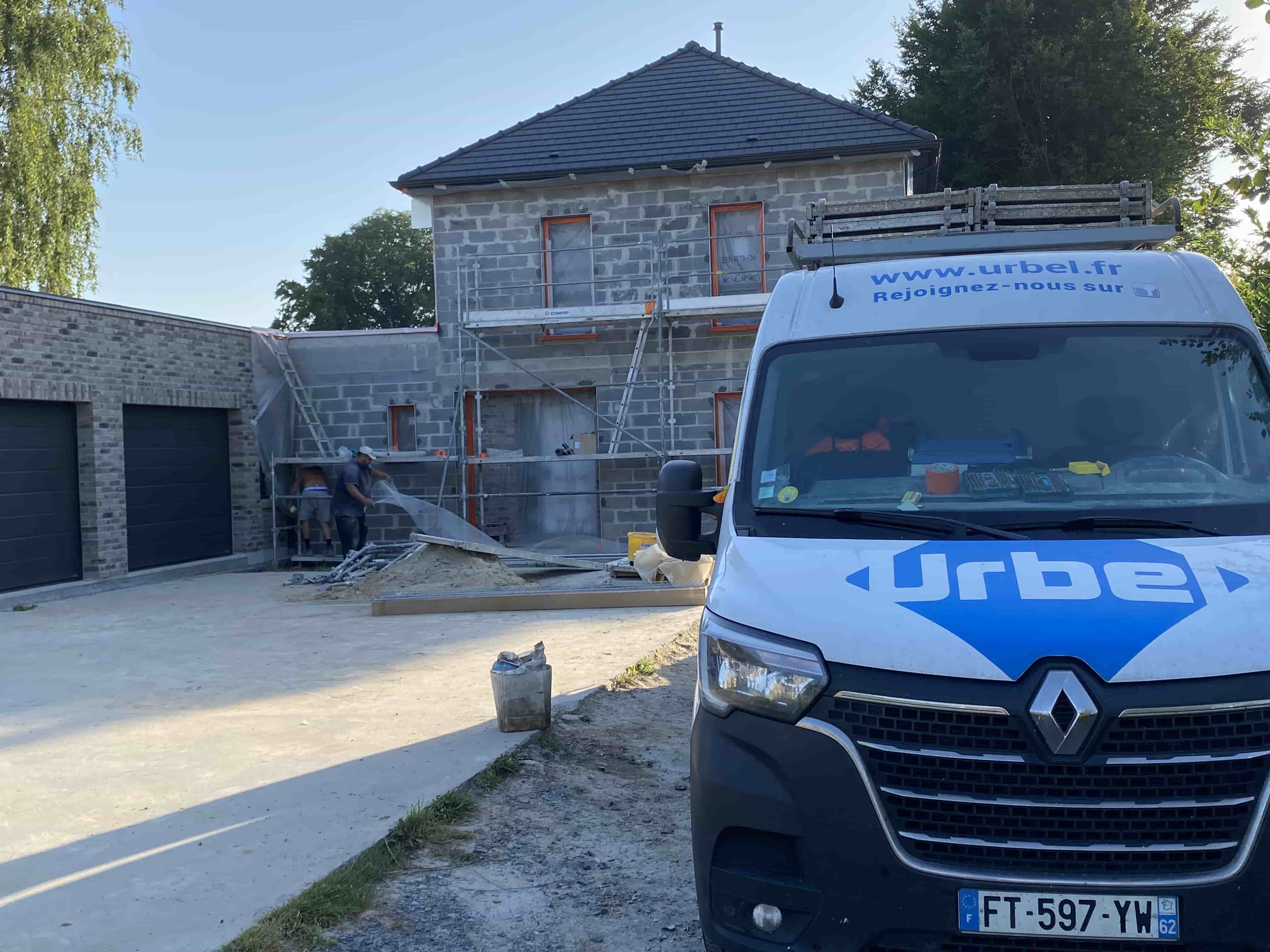 Enduit de façade sur Ransart - Urbel - façade